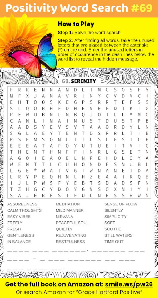 Serenity Word Search: Find Your Calm – Smile Press